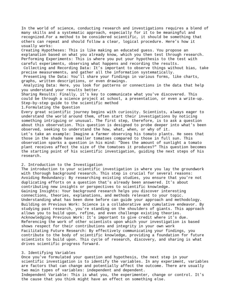 The Scientific Method Pdf Experiment Scientific Method