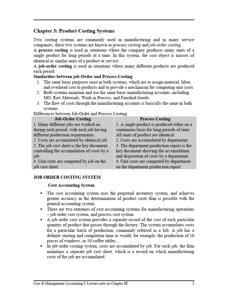 Chapter 3 - Job Order Revised-Final | Download Free PDF | Cost Of Goods Sold | Debits And Credits