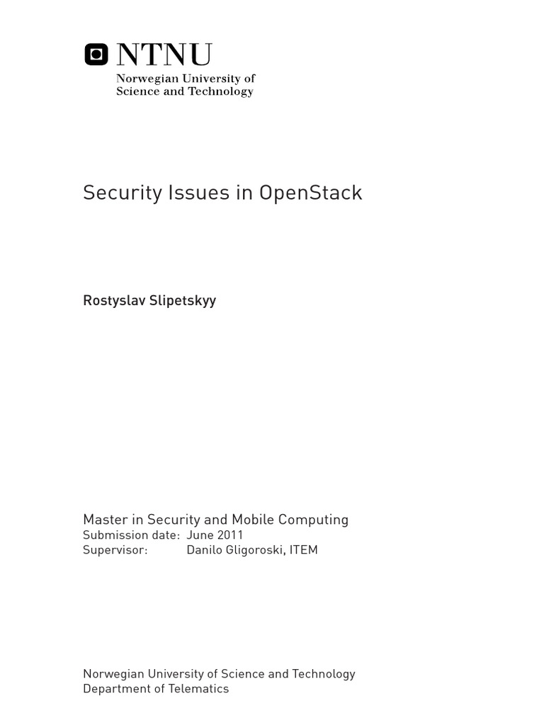 Fulltext01 | PDF | Cloud Computing | Open Stack
