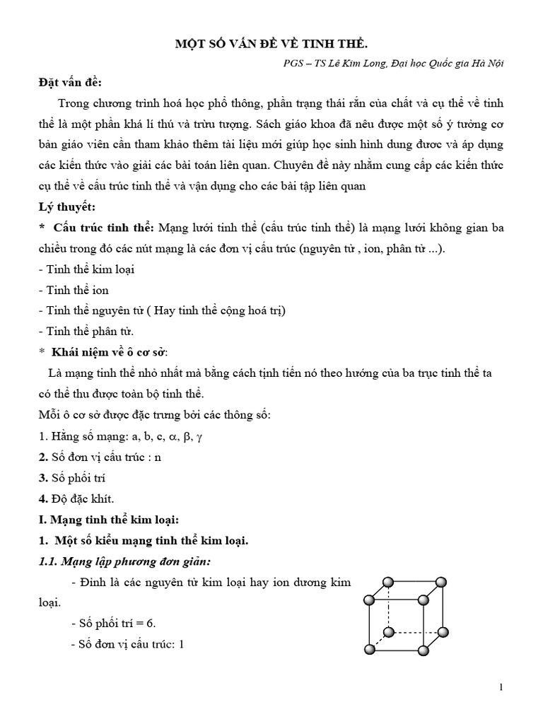 TinhThe Kim Loai | PDF