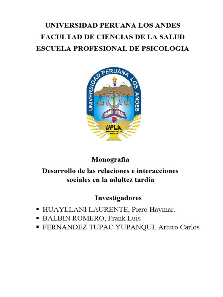 Monografia Terminada Estadistica | PDF | Vejez | Adultos