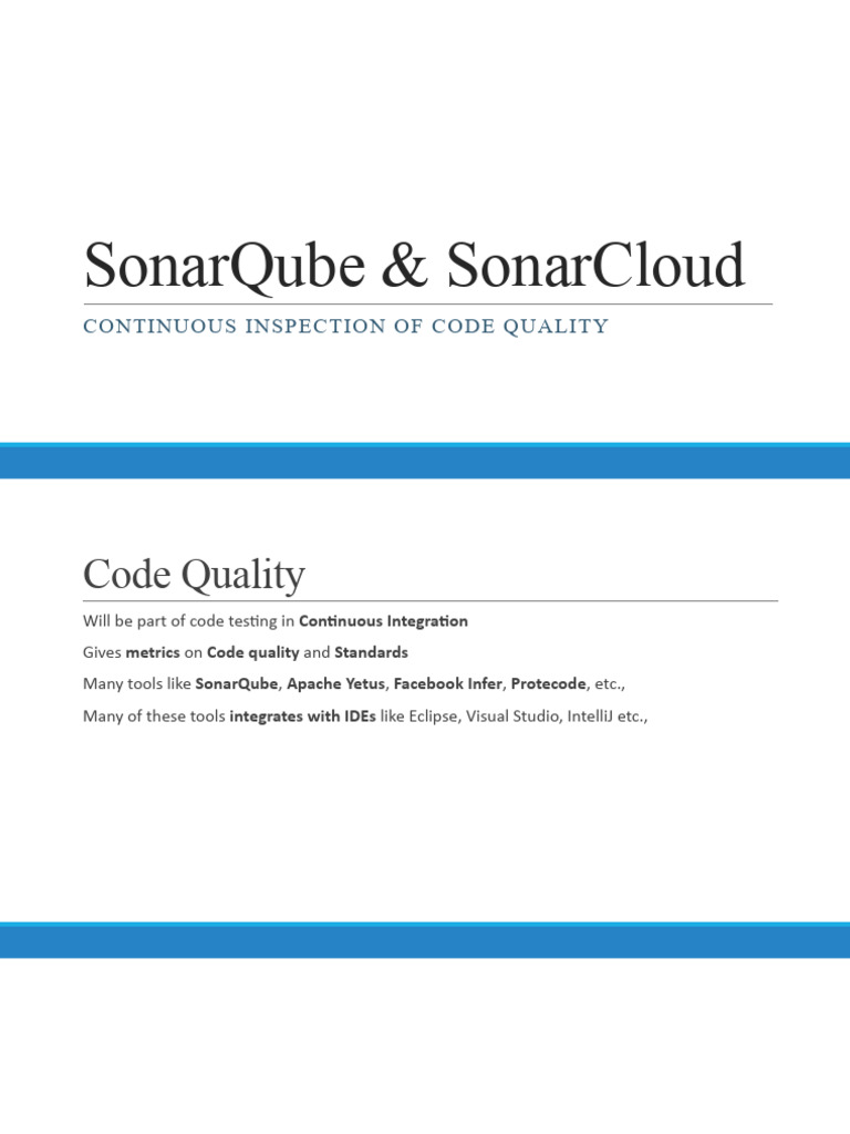 SonarQube | Download Free PDF | Networking | Internet & Web