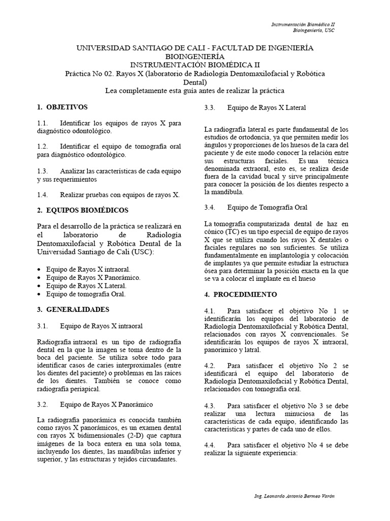 Instrumentacion Biomedica II Práctica 02 | PDF | Ct Scan | Radiología