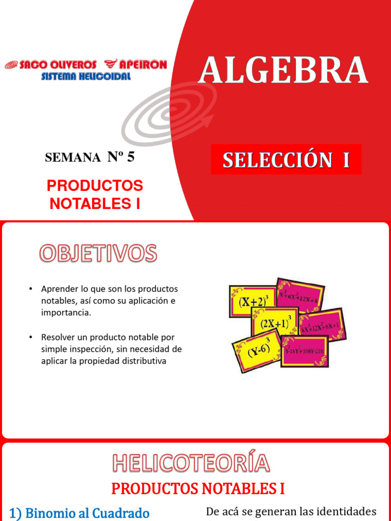 ÁLGEBRA SEMANA 5 SELECCIÓN 1 | Descargar gratis PDF | Matemáticas | Álgebra