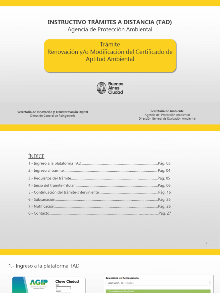 Instructivo TAD Ciudad | PDF