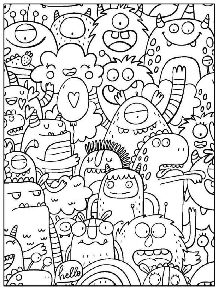 Monstrinhos Para Colorir Pdf