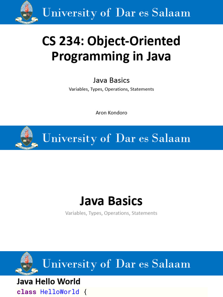 Lecture 2 - Java Basics | PDF | Data Type | Integer (Computer Science) Lecture 2 - Java Basics | PDF | Data Type | Integer (Computer Science)