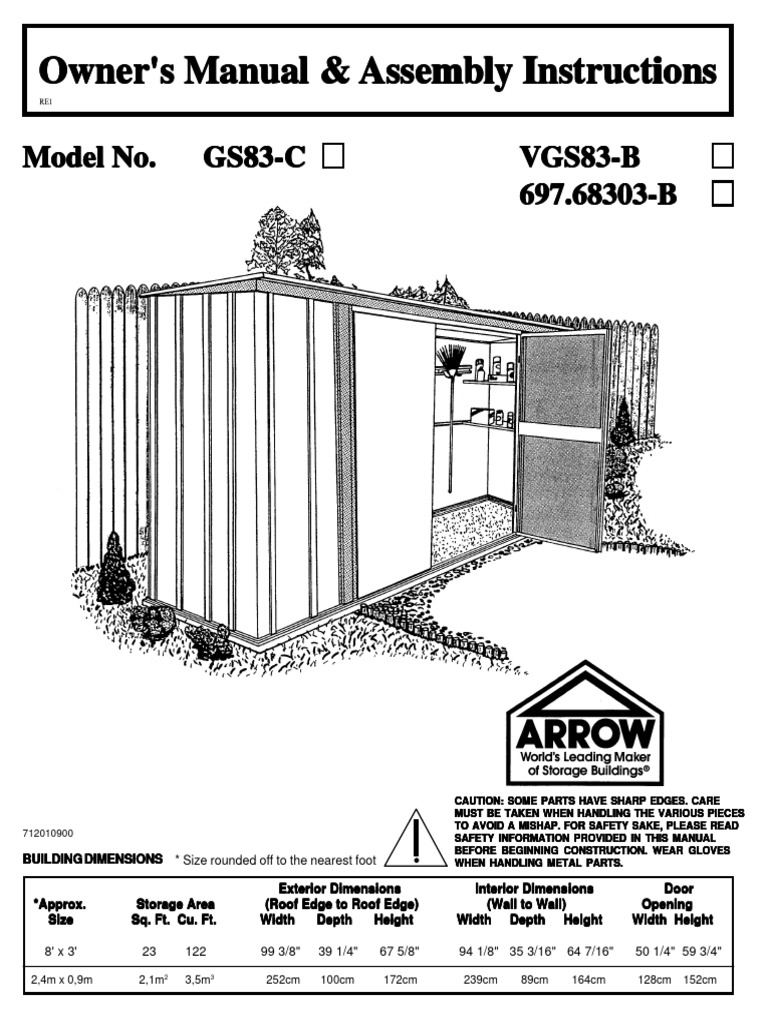 Arrow GS83 | PDF | Framing (Construction) | Screw