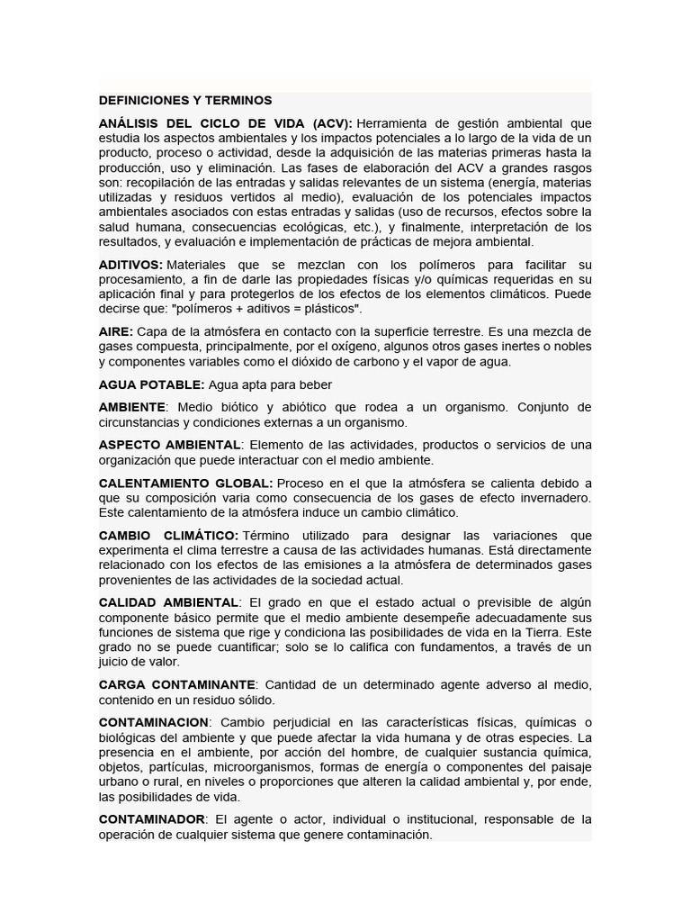 Revisión Ambiental Inicial GTC 93 | PDF | El plastico | Residuos