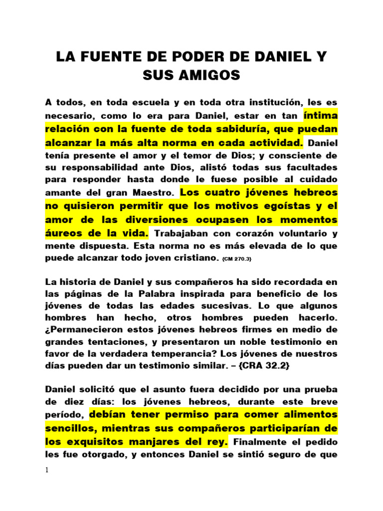 La Fuente de Poder de Daniel y Sus Amigos | PDF | Amor