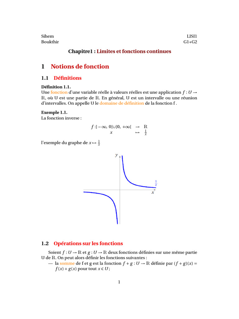 Limites et continuité des fonctions | PDF | Fonction monotone ...