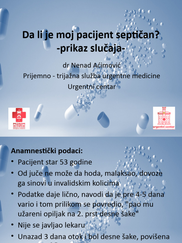 Sepsa Prikaz Slučaja | PDF