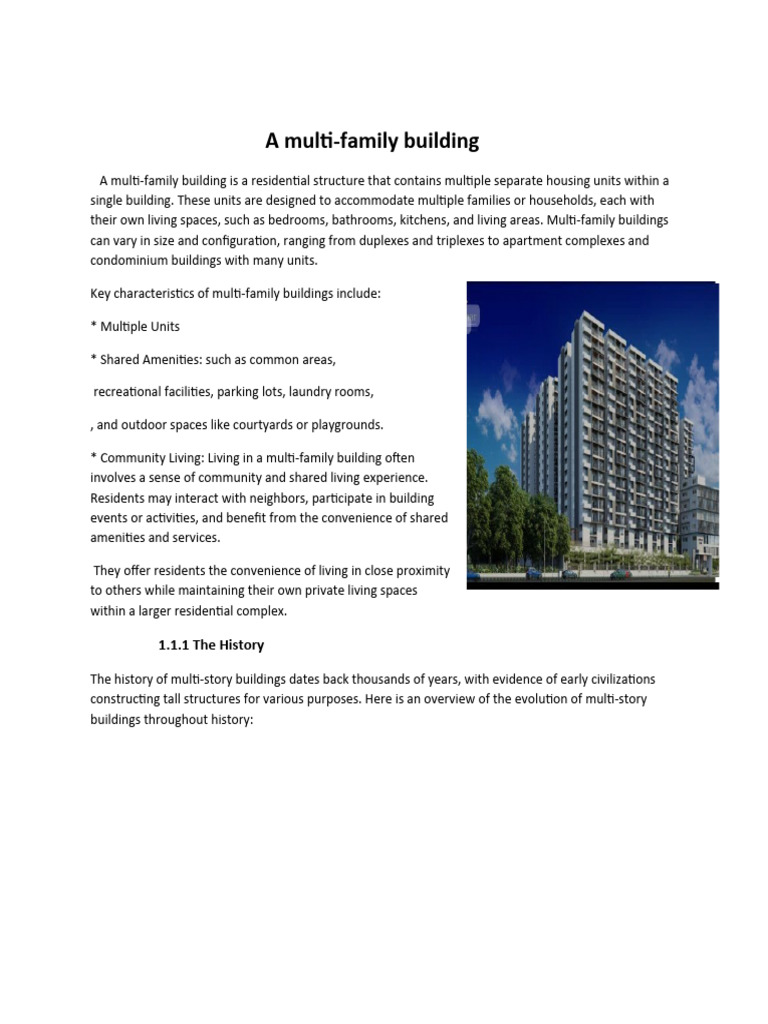 A Multi-Family | PDF | Apartment | Building