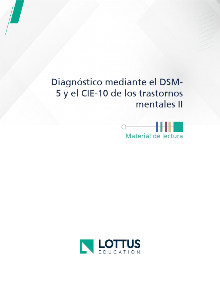 Diagnóstico Mediante El DSM-5 y El CIE-10 de Los Trastornos Mentales II | PDF | Ansiedad ...