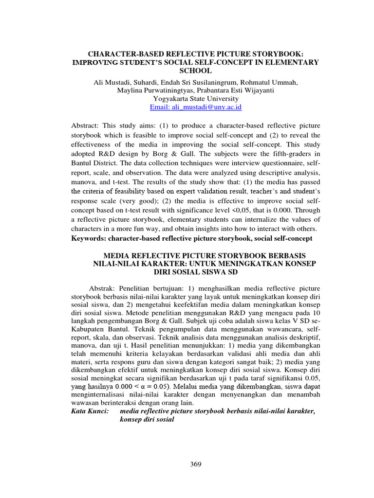 Character Storybook Boosts Social Skills | PDF | Methodology ...