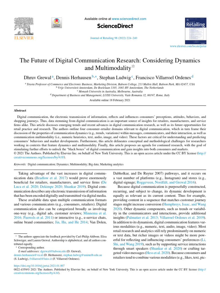 The Future of Digital Communication Research | PDF | Retail | Communication