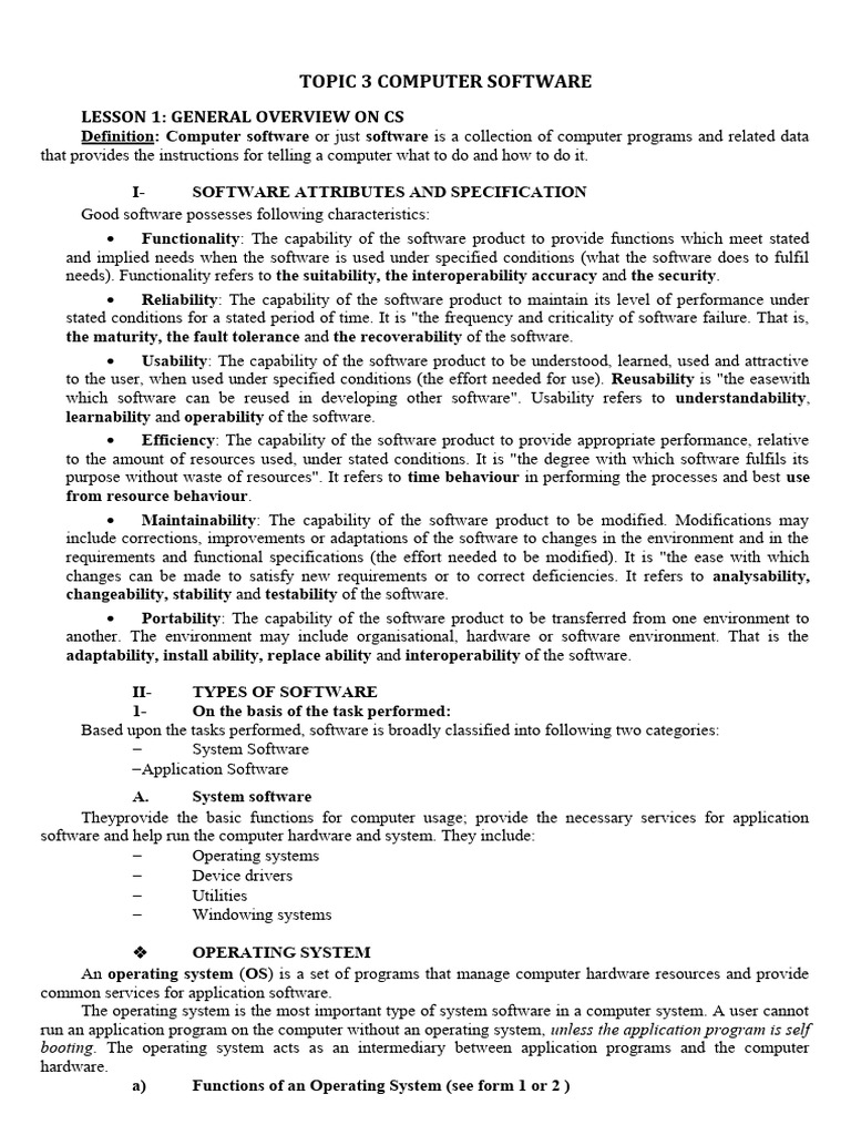 Computer Software | Download Free PDF | Operating System | Microsoft Windows