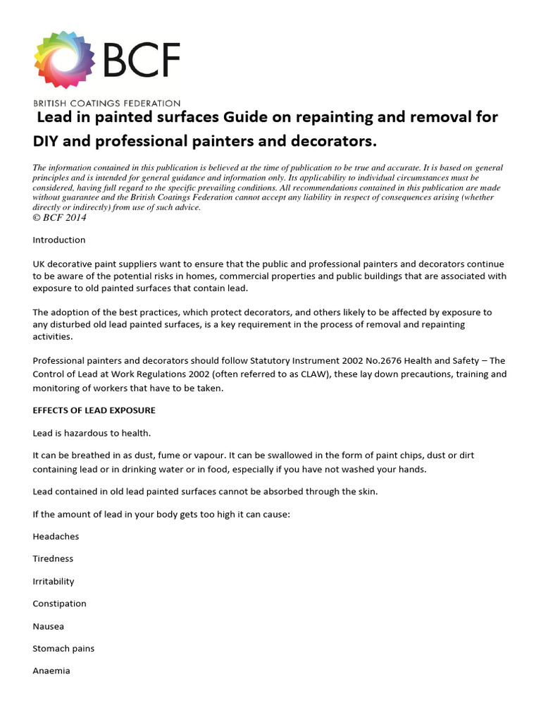 Lead Paint Removal and Safety Guide | PDF | Lead | Paint