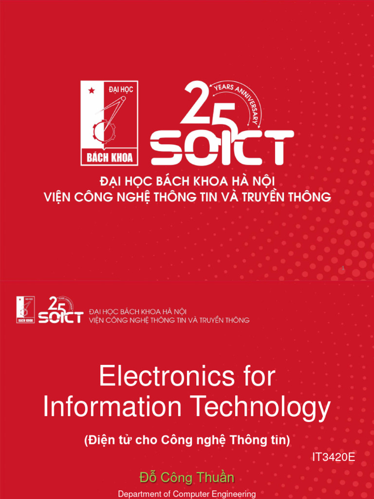 Electronics For IT Ch6 20212 | PDF | Electronic Design | Digital Electronics