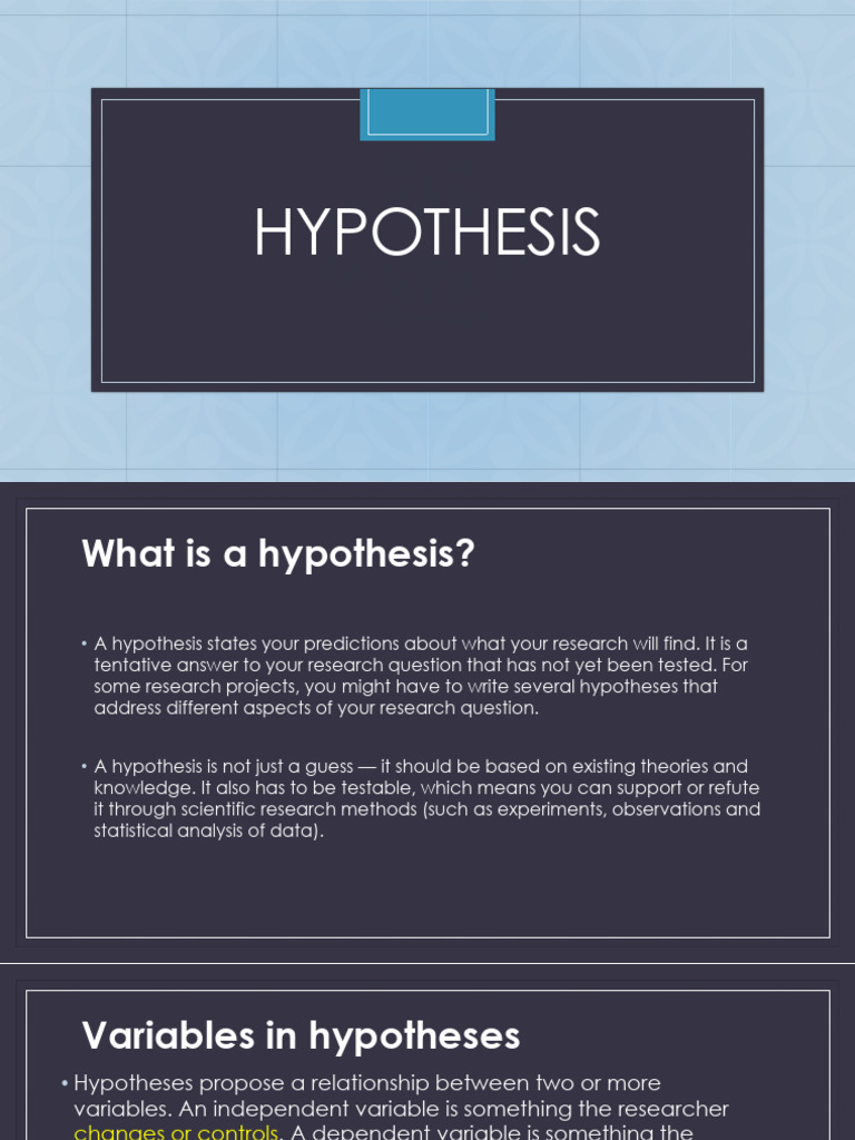 Hypothesis | Download Free PDF | Hypothesis | Cognitive Science