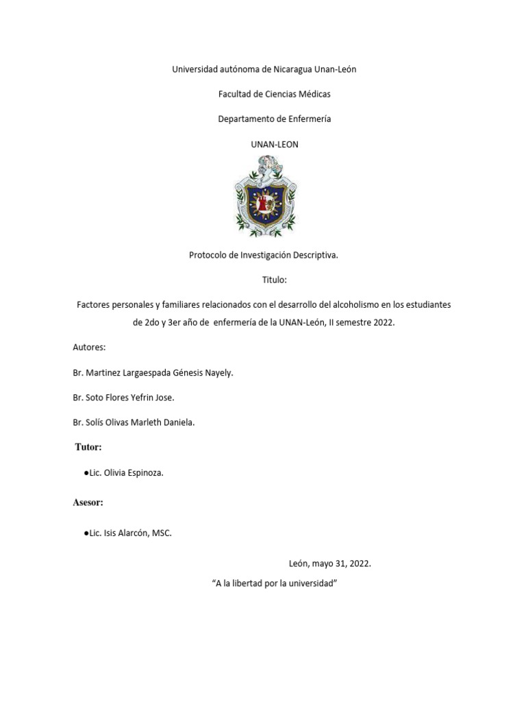 Protocolo Final Completo | PDF | Comportamiento | Alcoholismo