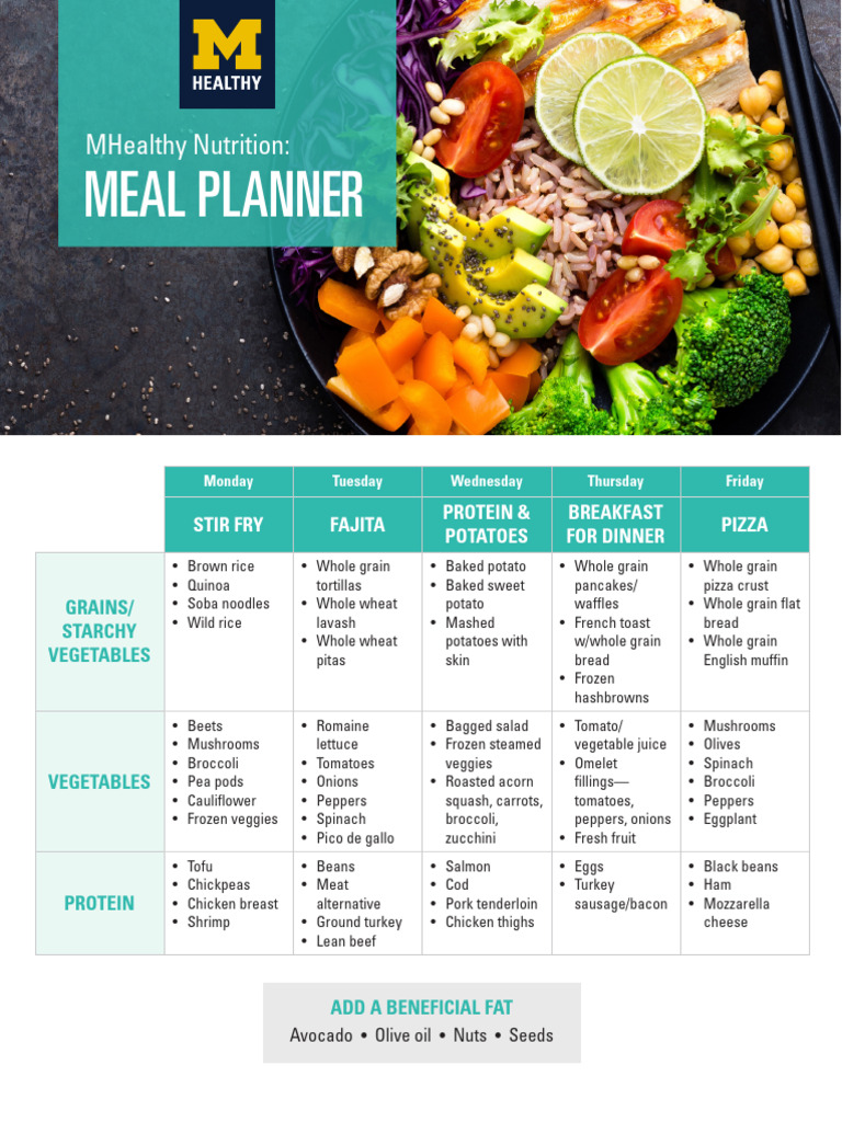MHealthy Meal Planner | PDF | Salad | Vegetables