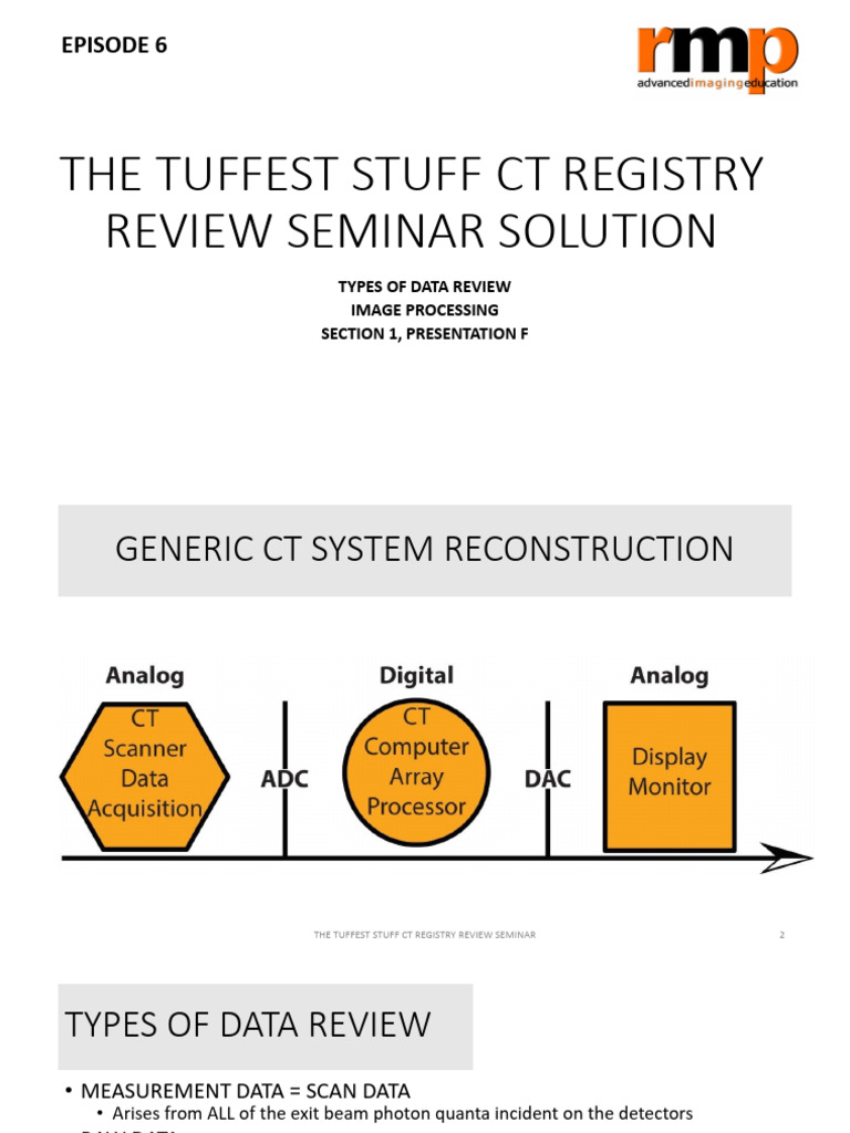 The Tuffest Stuff CT Registry Review Seminar Solution: Episode 6 | PDF ...