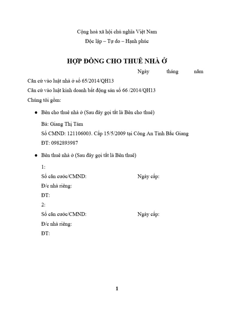 Hop Dong | PDF