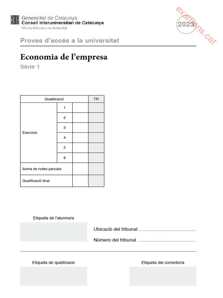 Pau Ecem 2023 Juny Enunciat | PDF