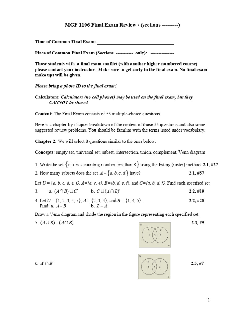 MGF 1106 Final Exam Quest | PDF | Area | Triangle