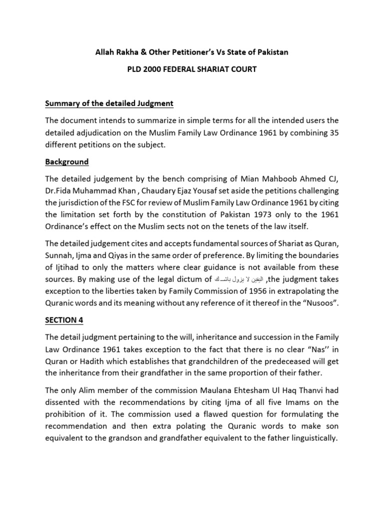 Allah Rakha Case | PDF