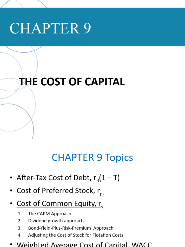Chapter 9 PPT 2020 | PDF | Cost Of Capital | Risk Premium