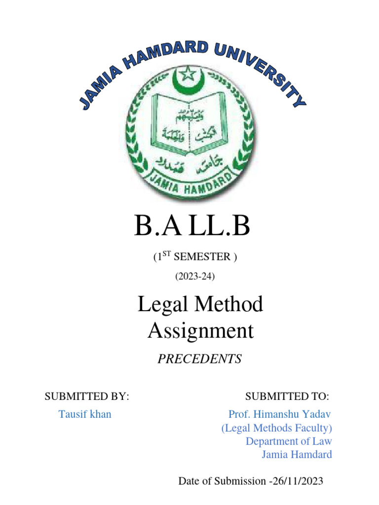 Precedent, History Role and Constitutional Provision | PDF | Precedent ...