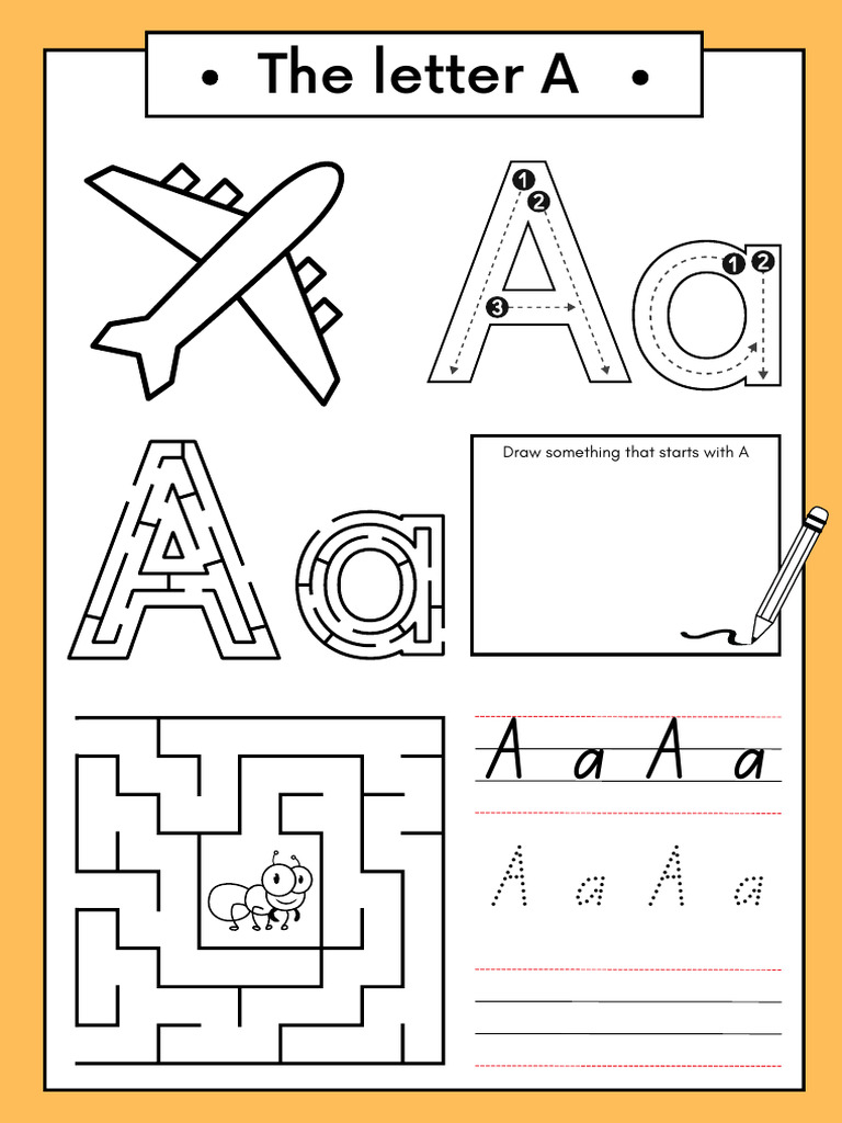 The Letter A Alphabet Worksheet | PDF
