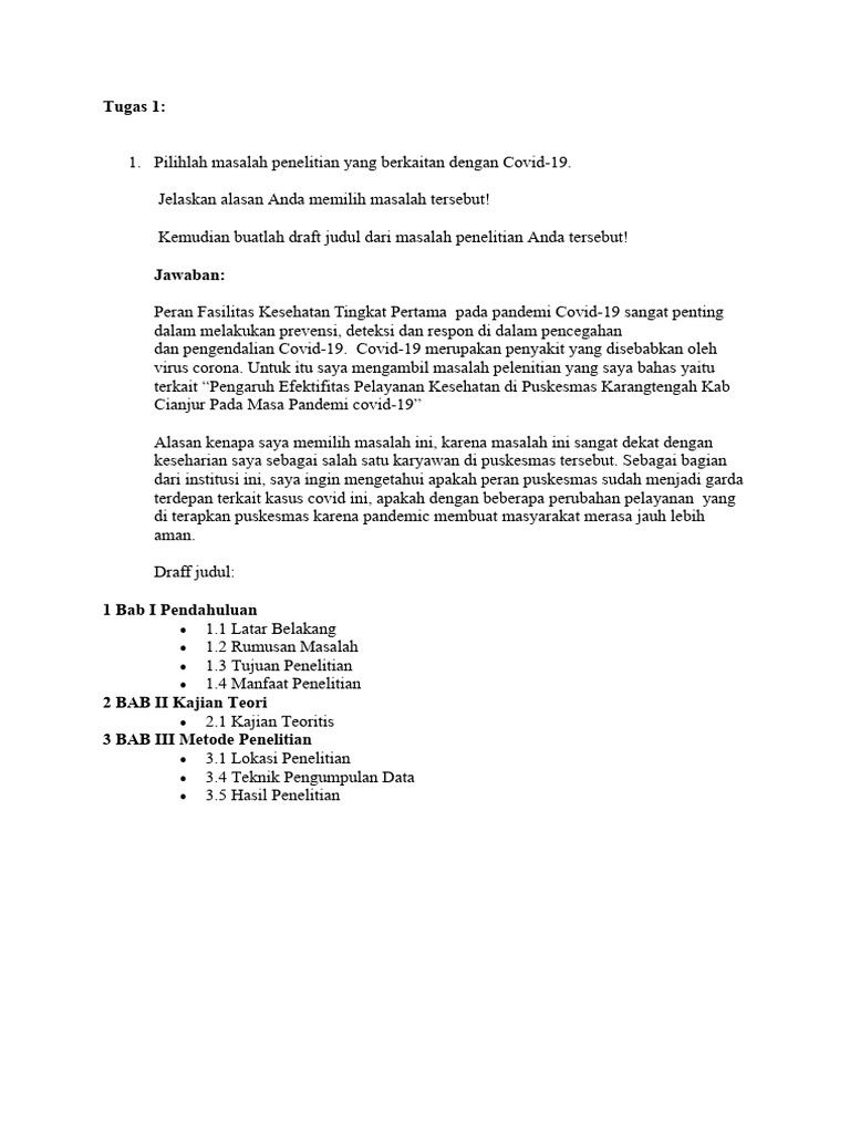 Tugas 1 Metode Penelitian Sosial | PDF