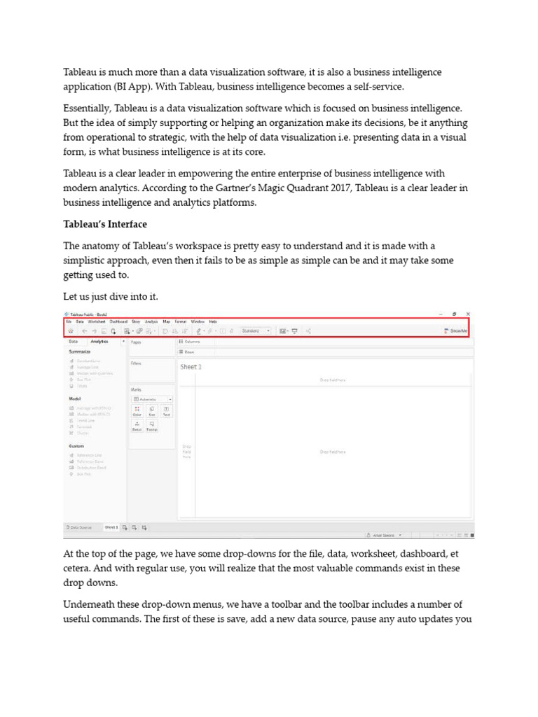 Tableu Overview | PDF | Business Intelligence | Information Technology ...