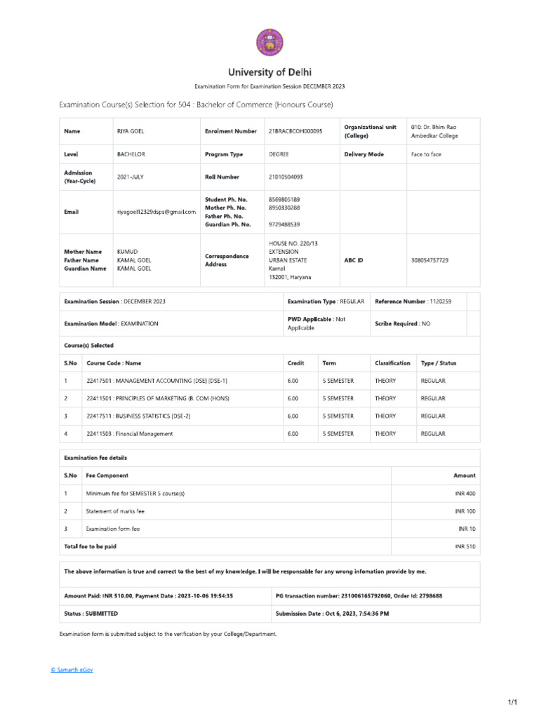 Payment Slip | PDF