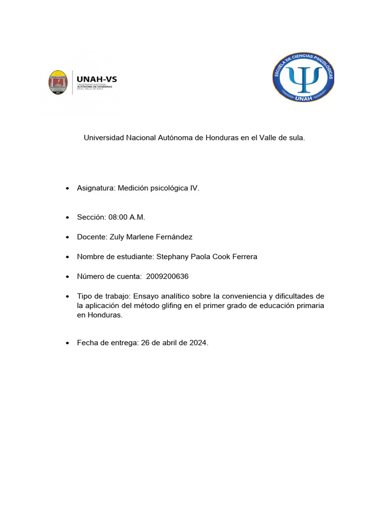 #Ensayo Análitico Glifing | PDF | Espectro autista | Aprendizaje