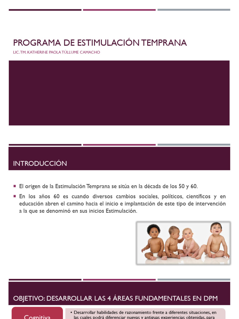Programa de Estimulación Temprana | PDF | Cognición | Ciencia cognitiva