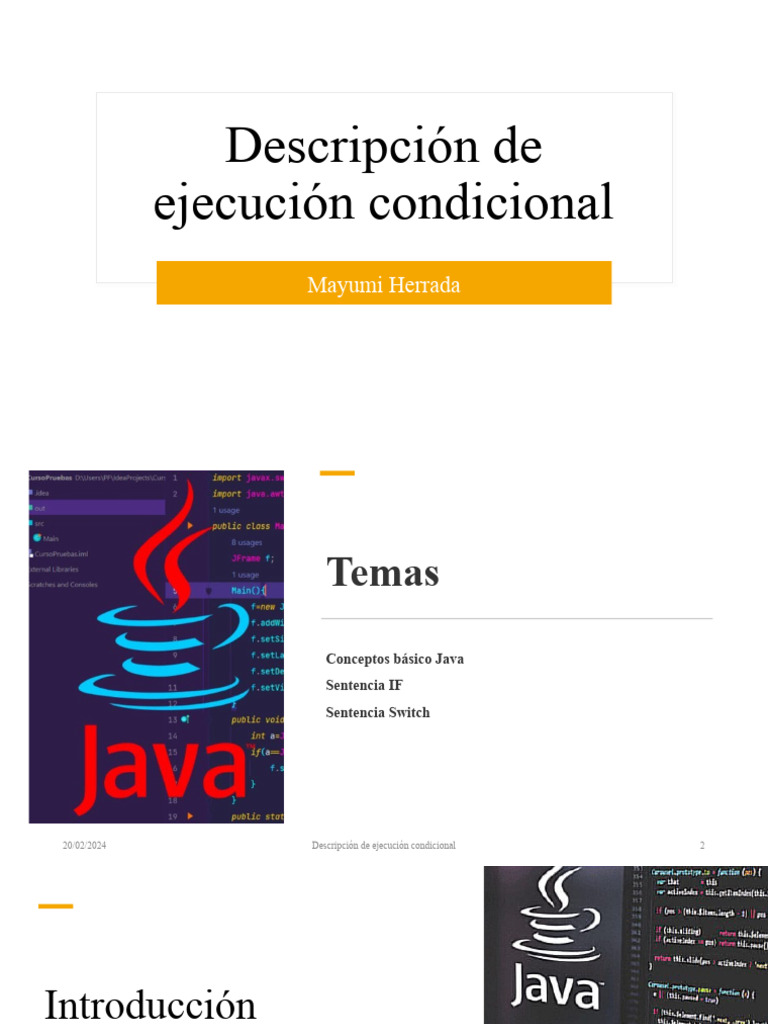 Descripción de Ejecución Condicional | Descargar gratis PDF | Java ...
