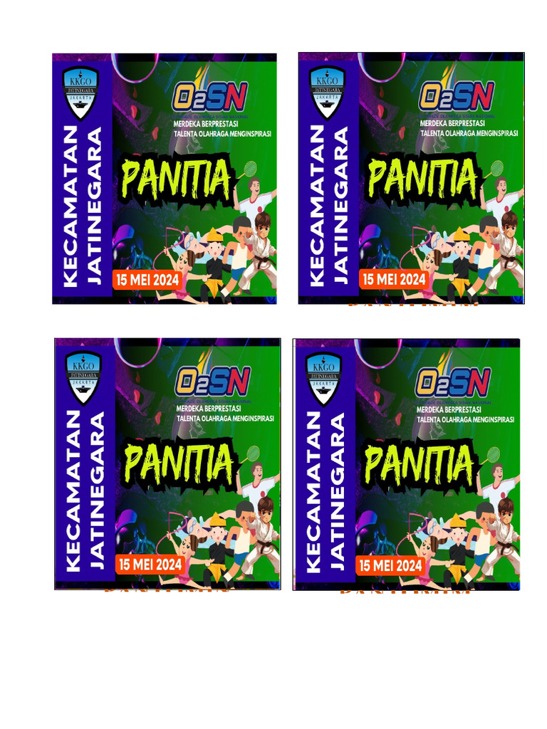 Id Card Panitia O2sn | PDF