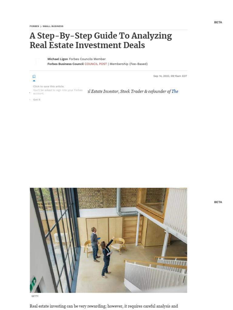 Real Estate Investment Analysis Guide | PDF | Investing | Real Estate ...