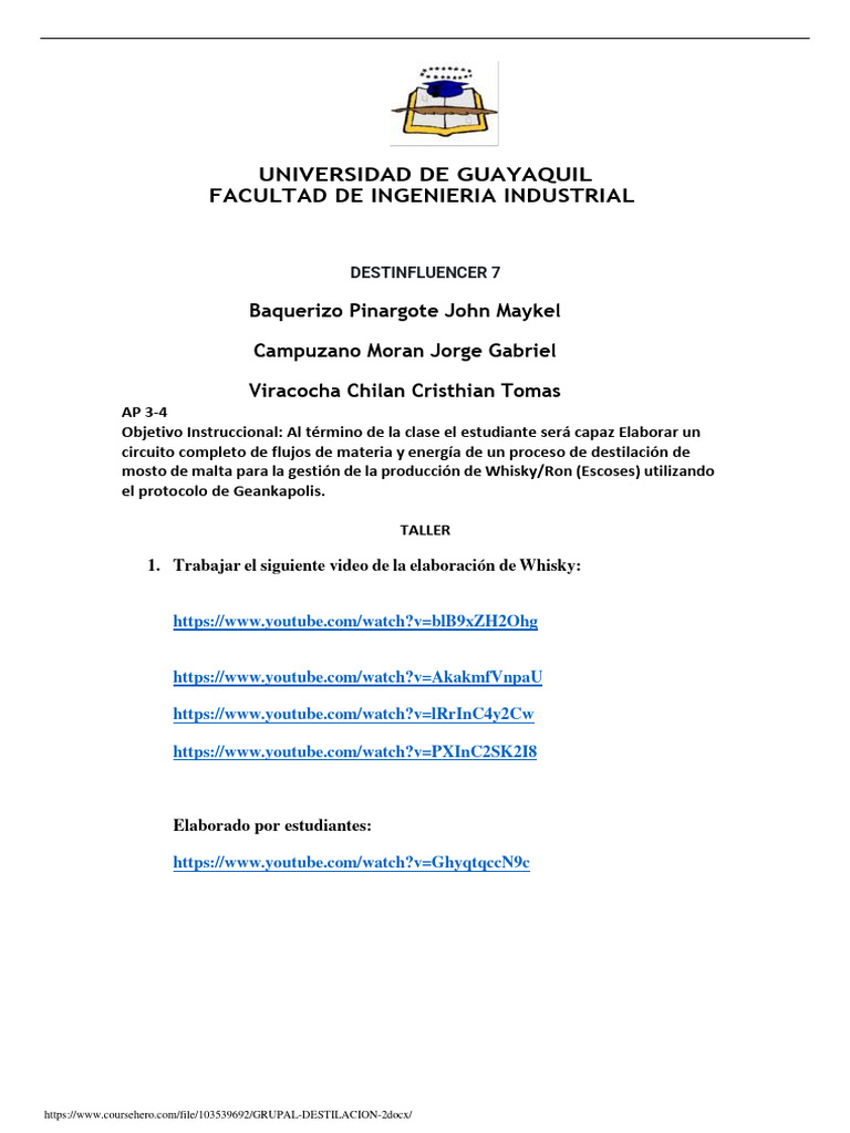 GRUPO 7 | PDF | Importar | Whisky