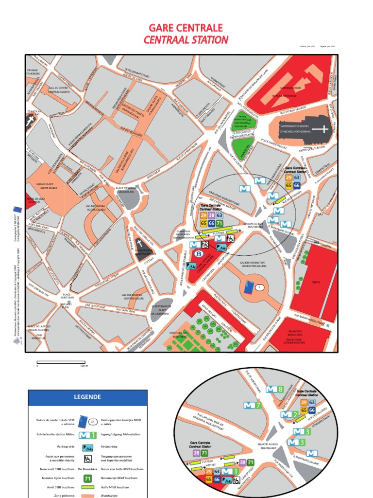 Bruxelles - Plan STIB 2011 - Quartier Gare Centrale | Download Free PDF ...