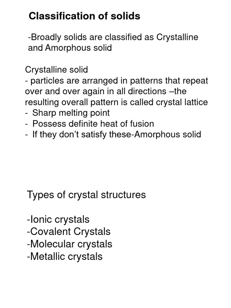 Lecture 7 Lecture 2-Solids | PDF | Ion | Solid