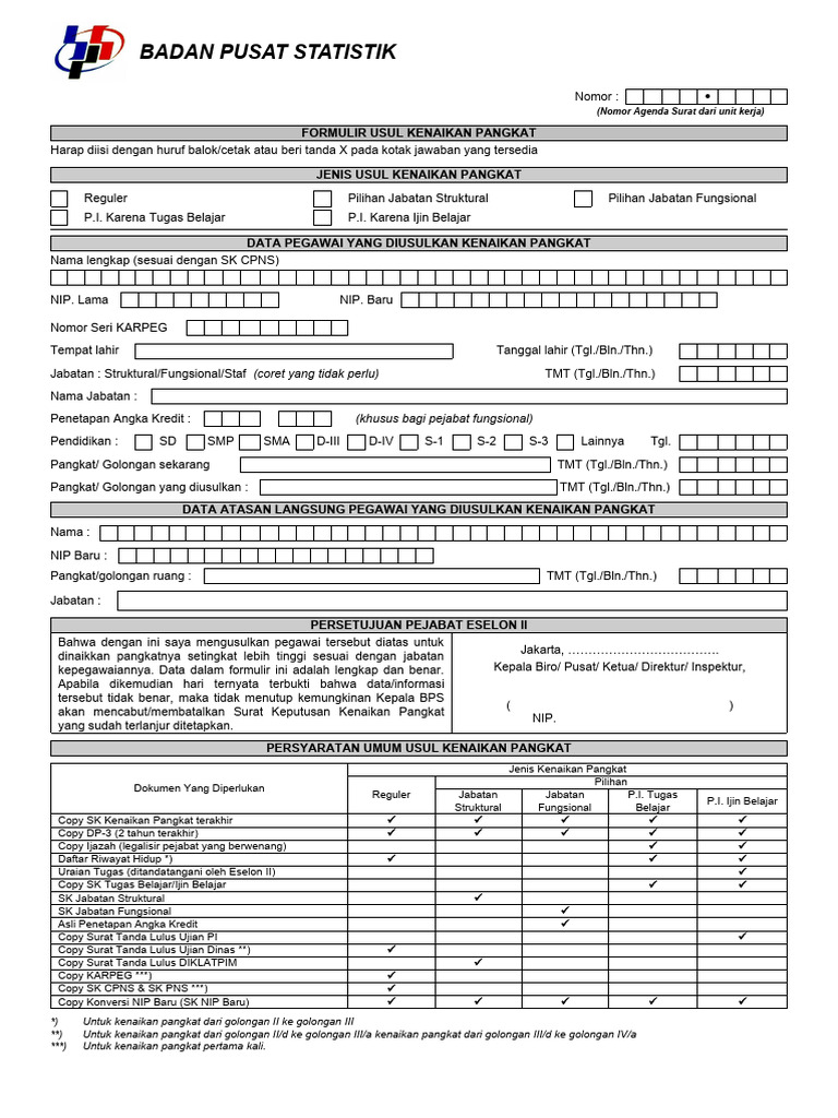 FORMULIR USUL KP - Baru | PDF