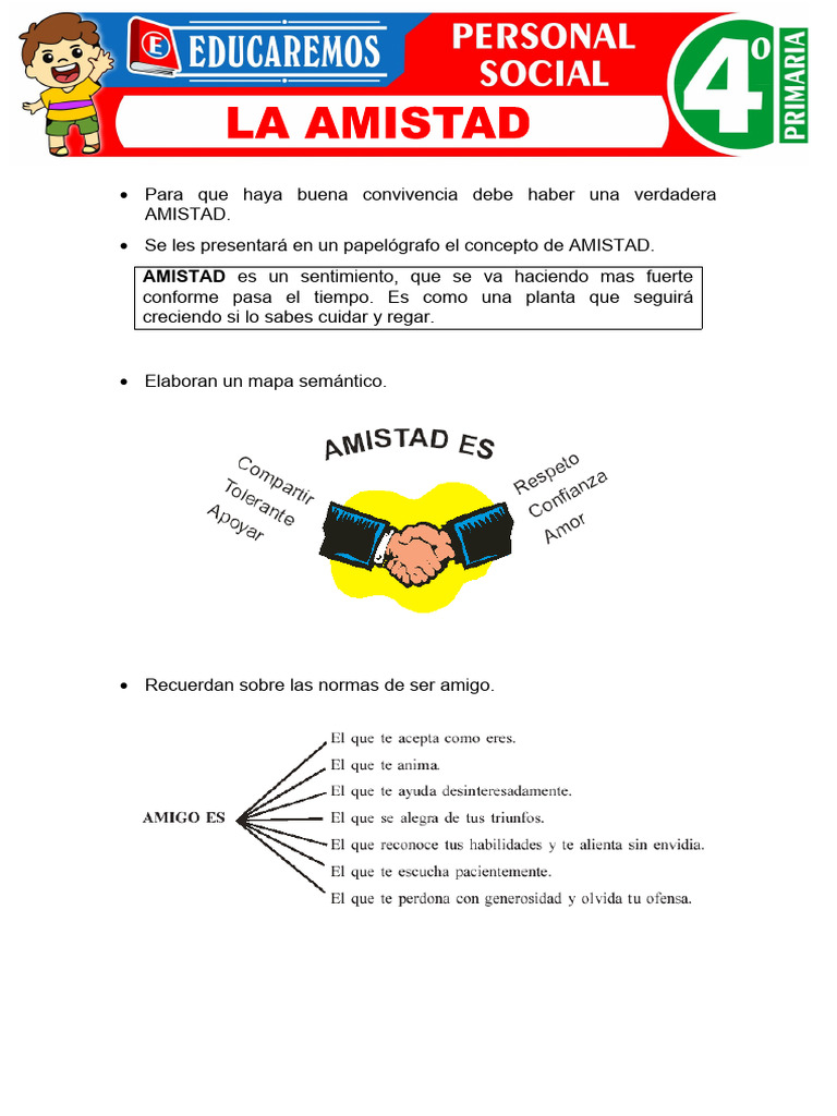 Ficha De La Amistad Ps 03 04 2024 Pdf