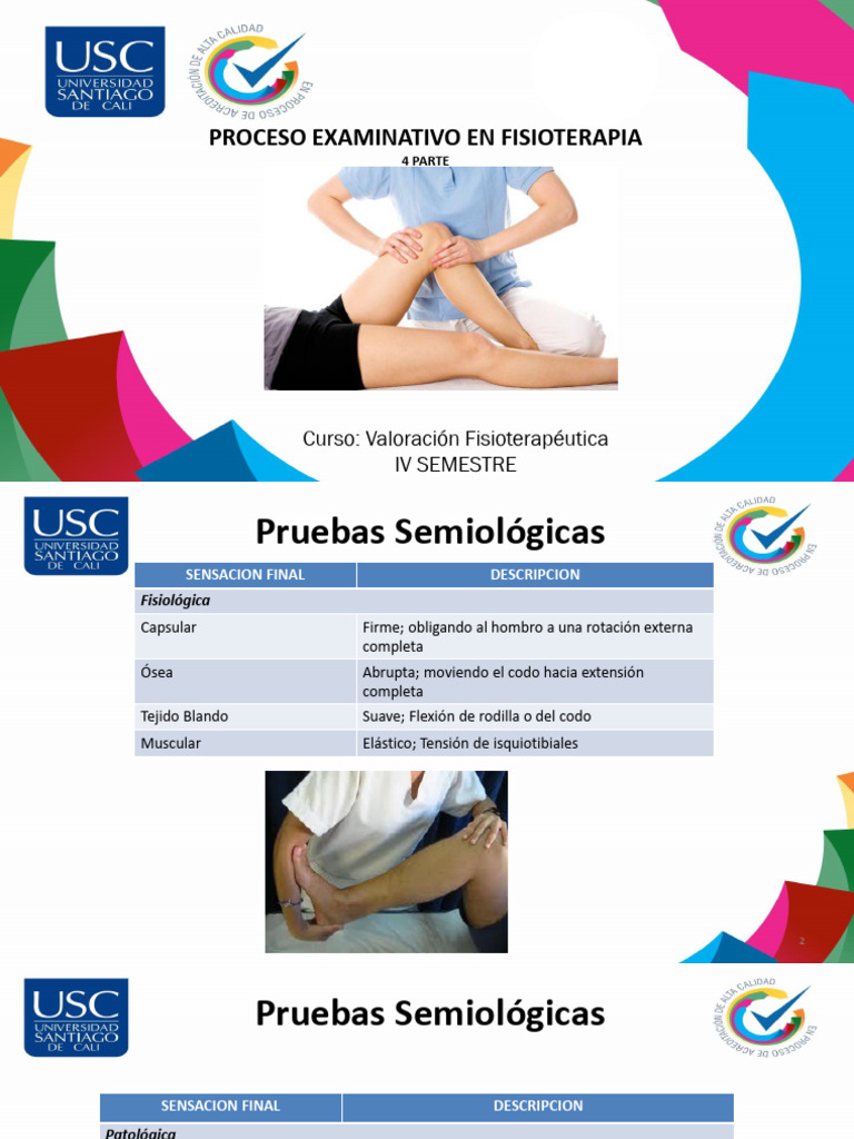 Pruebas Semiologicas | PDF | Tobillo | Rodilla