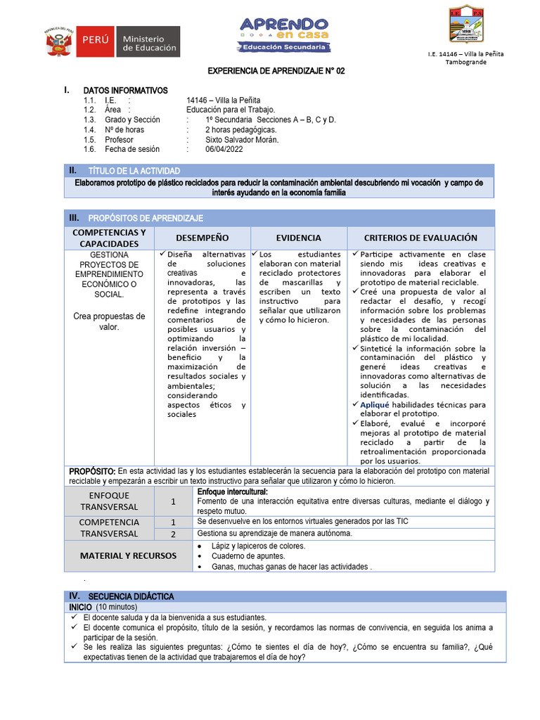 Prototipos de Plástico Reciclado | PDF | Iniciativa empresarial | Residuos