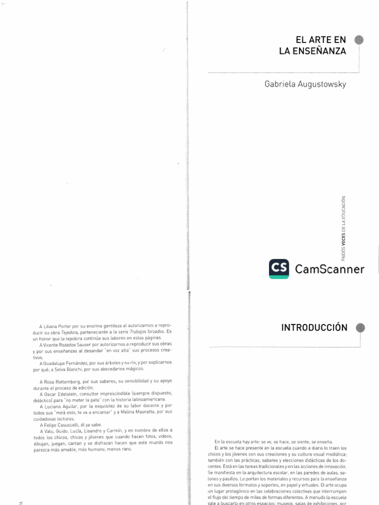 1 - Augustowsky-Gabriela-El-Arte-en-La-Ensenanza | PDF | Ciencias ... 1 - Augustowsky-Gabriela-El-Arte-en-La-Ensenanza | PDF | Ciencias ...